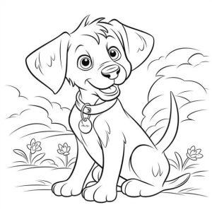 Top 89+ Hình ảnh tranh tô màu con chó cute cho bé tập tô