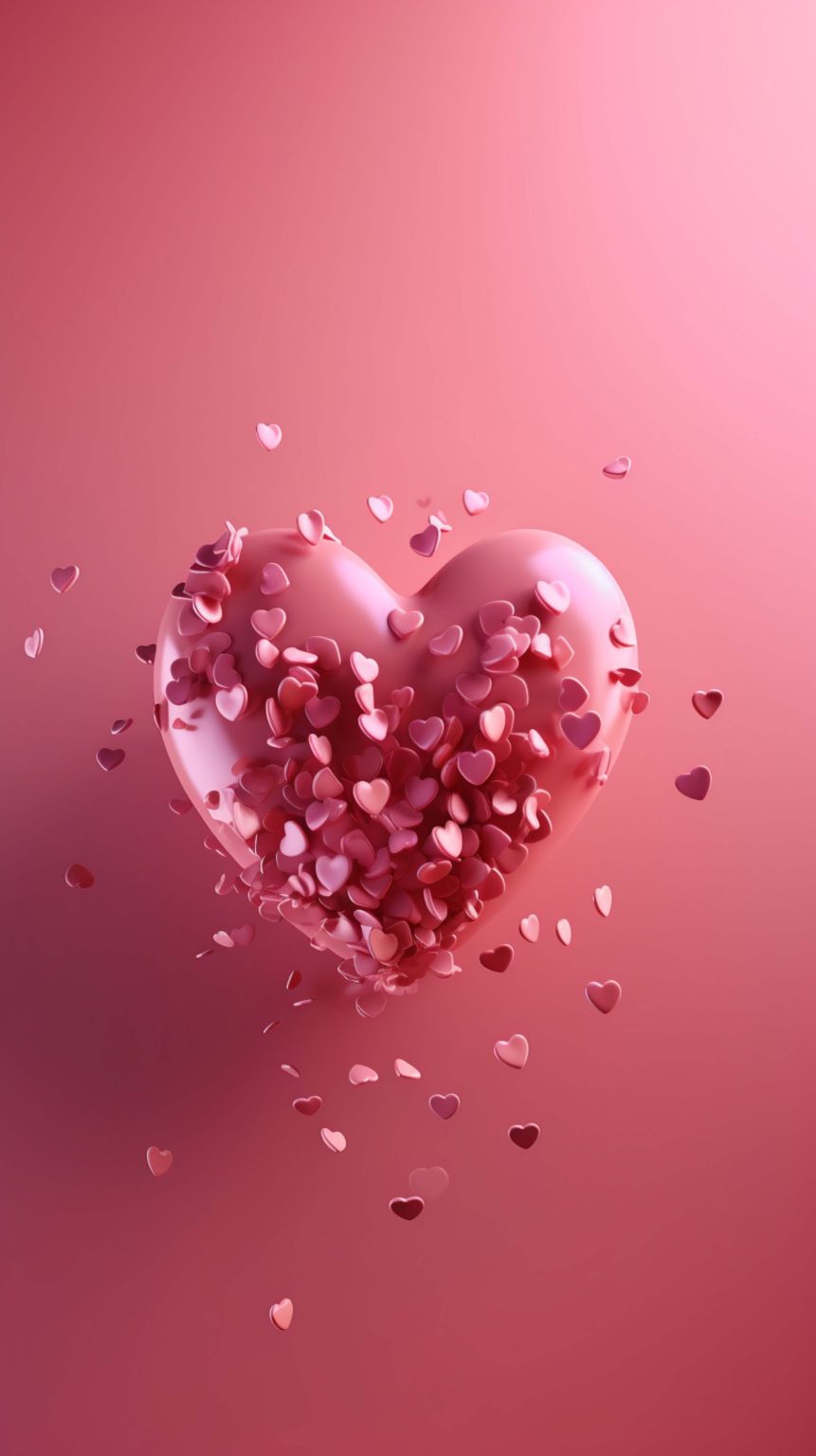 Tổng hợp 89+ Hình nền trái tim cute màu hồng đẹp nhất