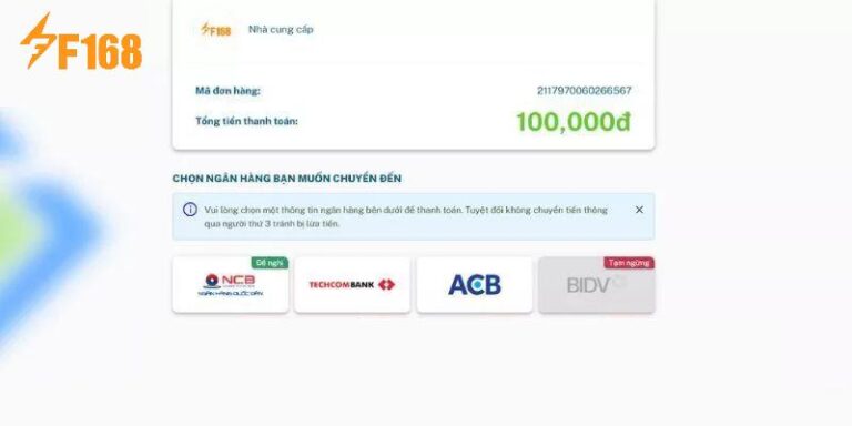 Nạp Tiền F168 Nhanh Gọn Chỉ Trong Một Nốt Nhạc